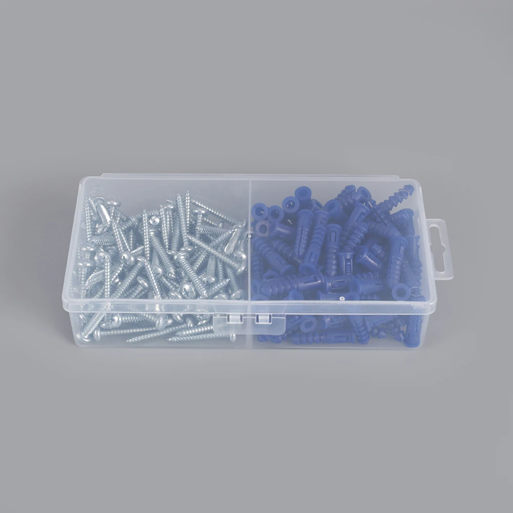 Blue Conical Anchor and Self Tapping Screw Hardware Kit Wall Anchors ...