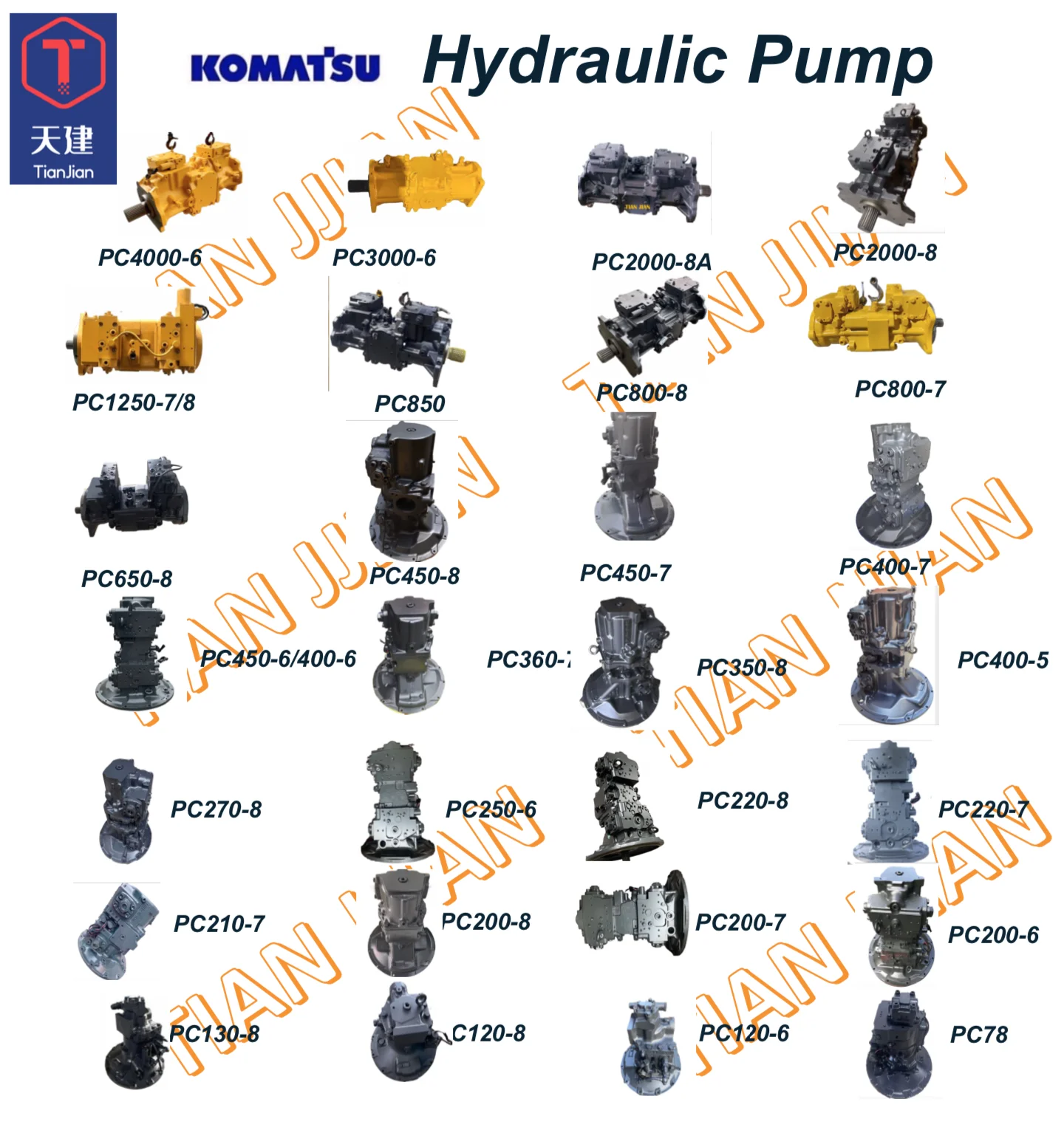 Komatsu Hydraulic Main Pump 708-2k-00123 708-2k-00122 for Komatsu ...
