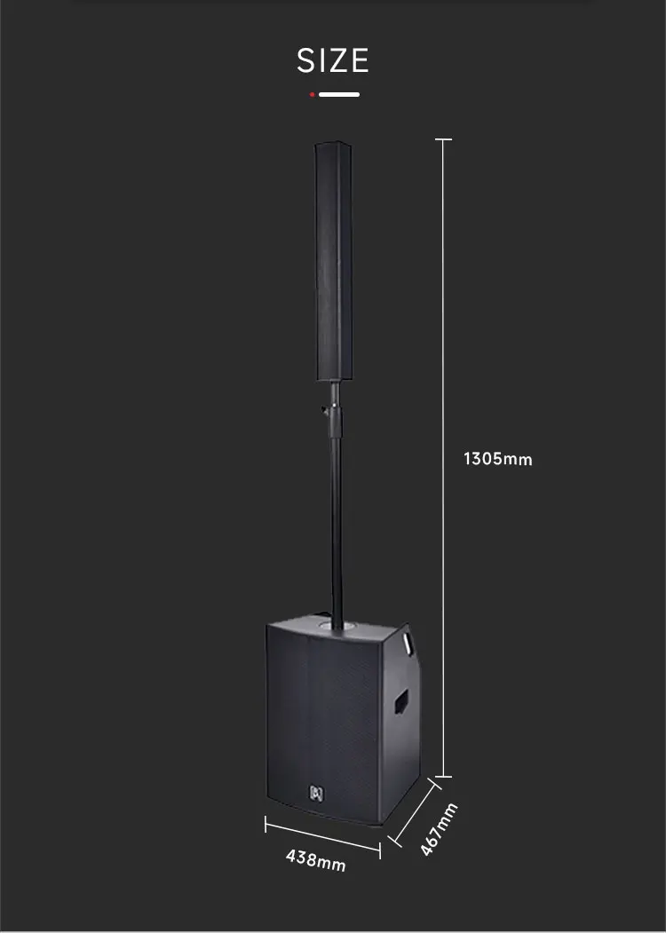 Betahtree Active Pa Column Array Speaker System Professional Column Active Speaker Bt1500 ...