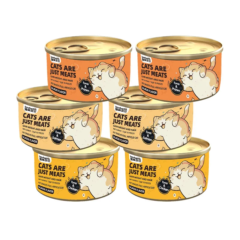 80g/can Different Flavors Wet Canned Pet Food/wet Cat Food - Buy Wet ...