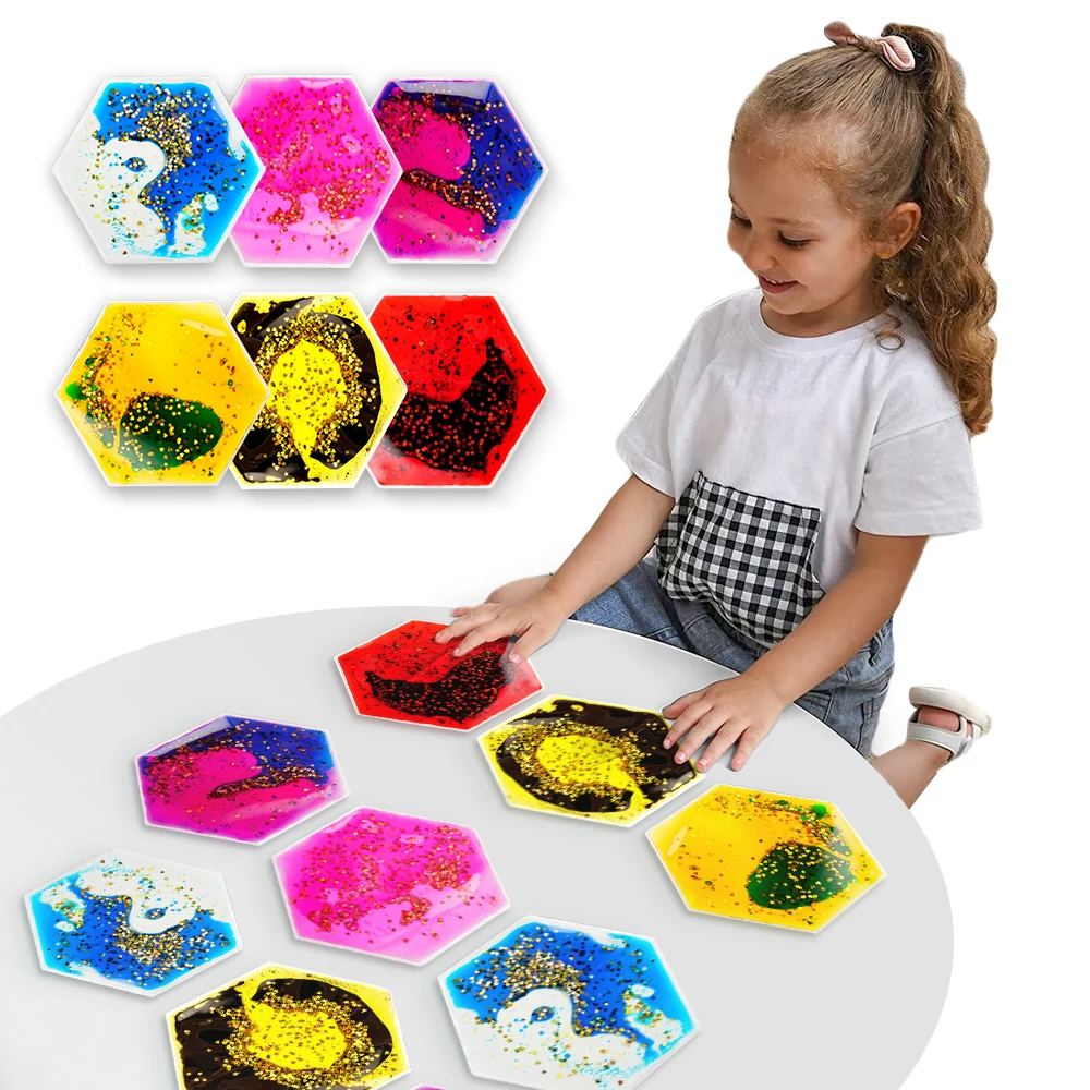 Squeeze Filled Liquid Soft Toys Pop Pop fidget Sensory Gel Liquid Soft ...