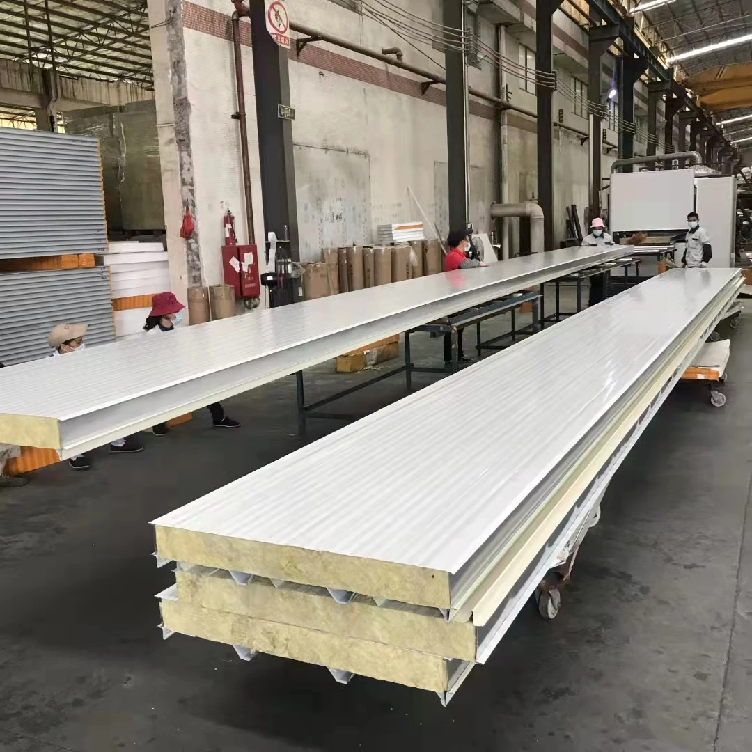 Color Steel Metal Sandwich Panel Easy Installation Wall Roof Acoustic ...