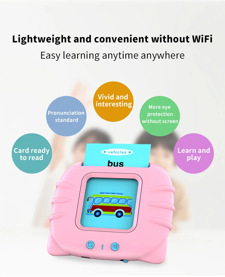 Kids Early Educational Tool Flashcards Machine Cognitive Cards for ...