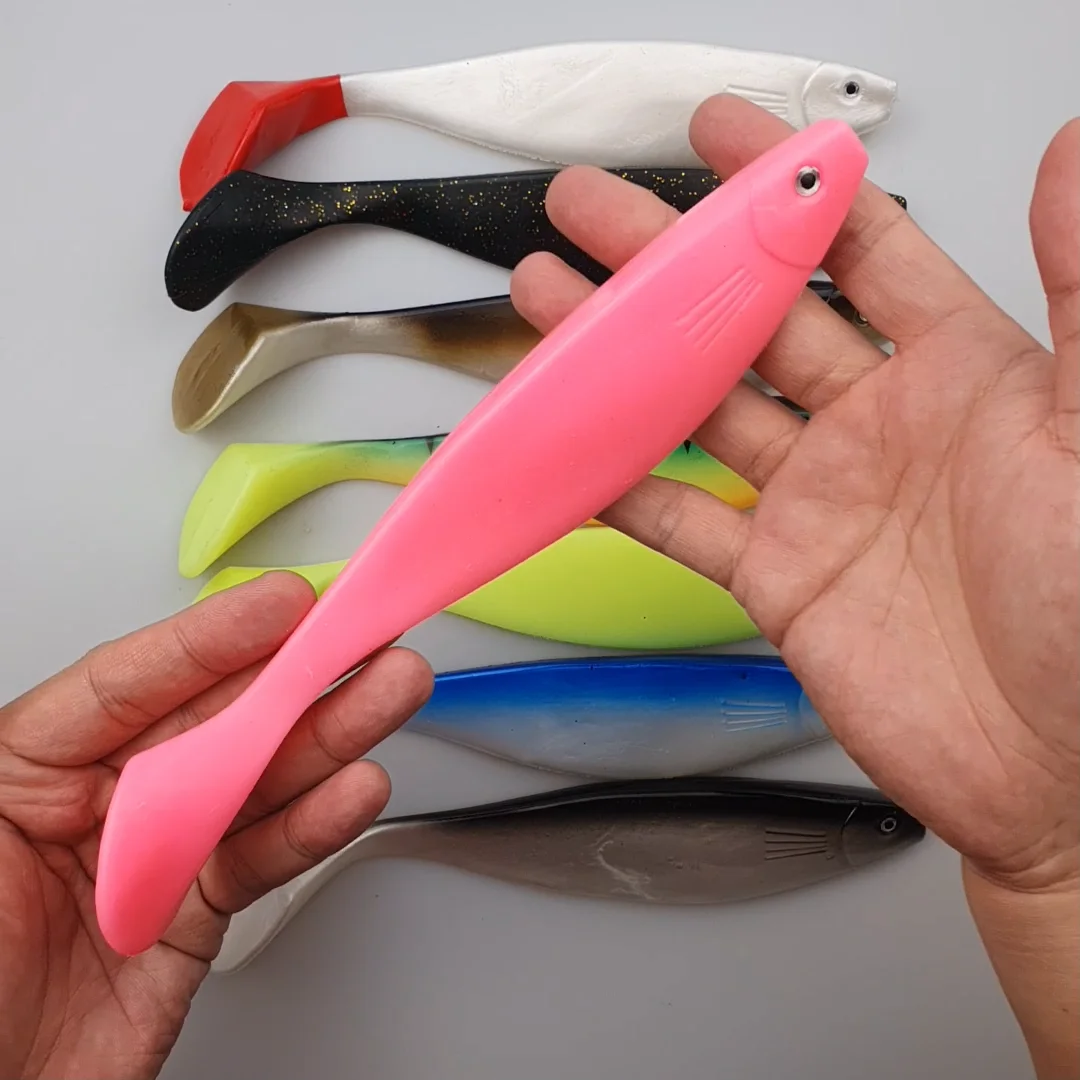 9 Inch 70g/23.5cm Saltwater Big Shads Soft Fishing Lure Big T-tail ...