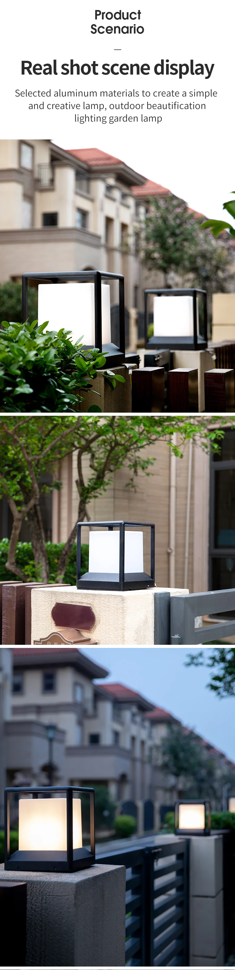 Outdoor Main Gate Post Lights - Durable 5 Watt LED Pillars