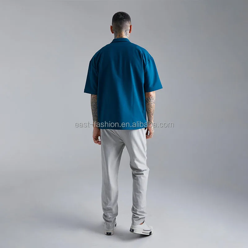 Custom Zip up Work Shirt - Double Pocket Anti-wrinkle