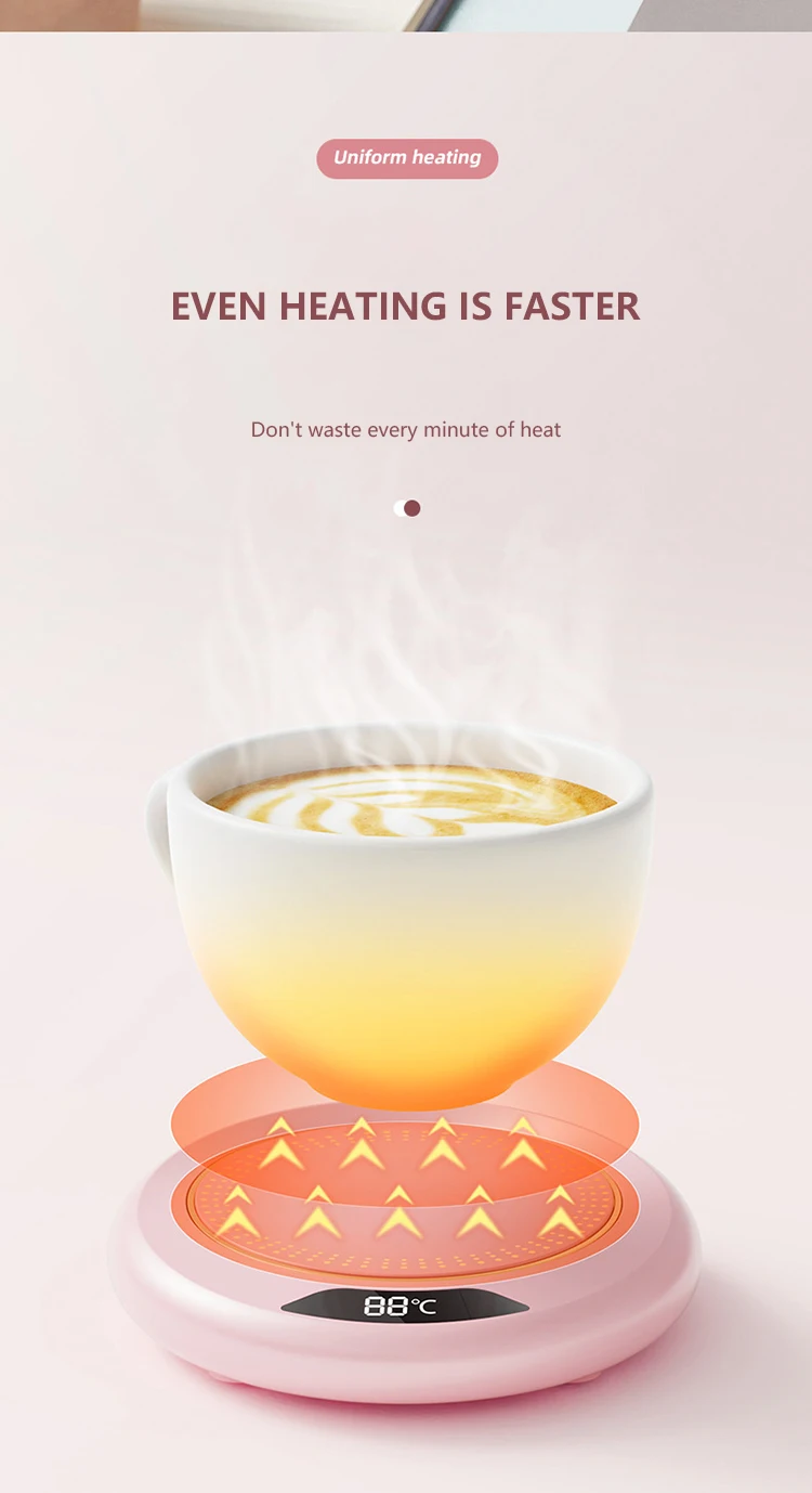 Warmer USB Rechargeable Heating, Coaster Electric Silicone Coffee Cup ...