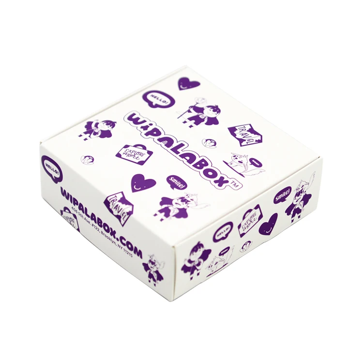 Custom Recyclable Folding Packaging Corrugated Paper Box For Stickers ...