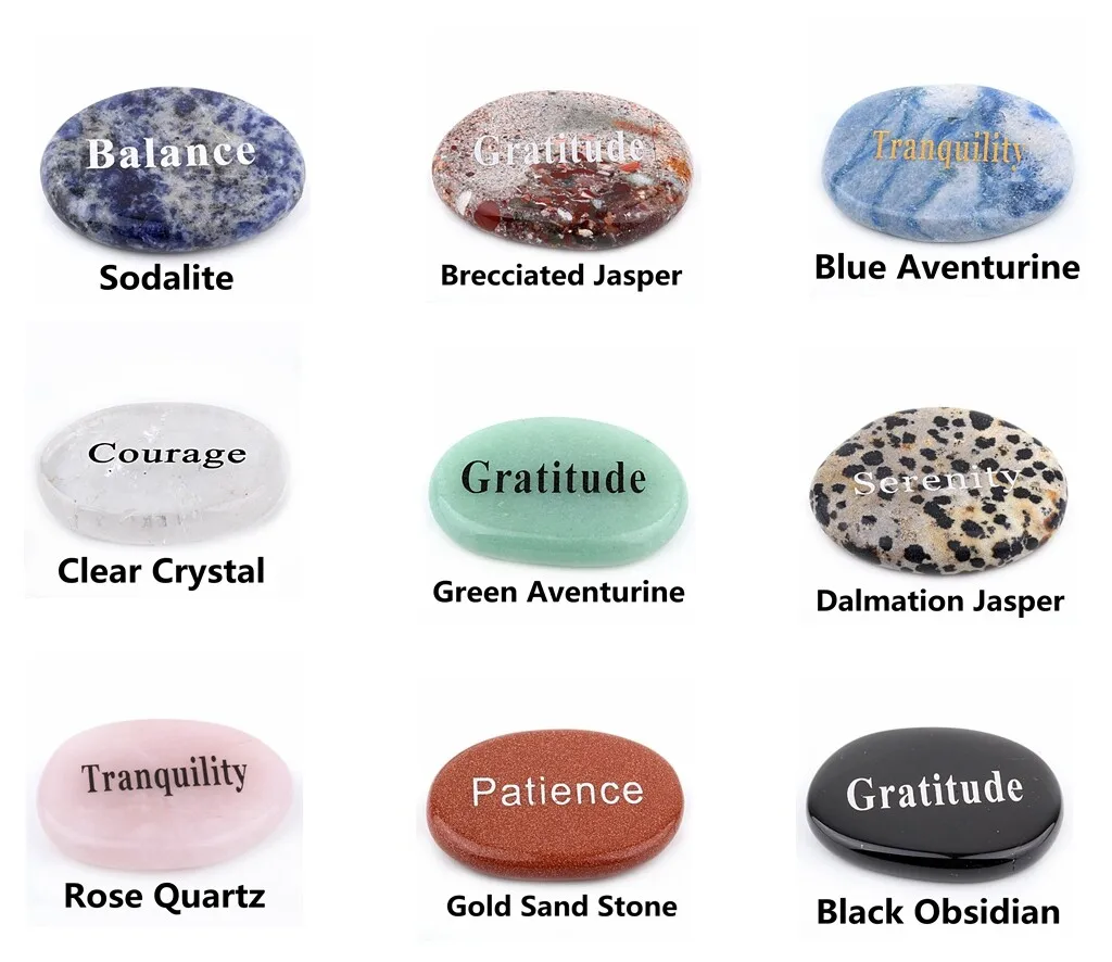 Flat Smooth Natural Polished Laser Engraved Pocket Stones - Buy ...