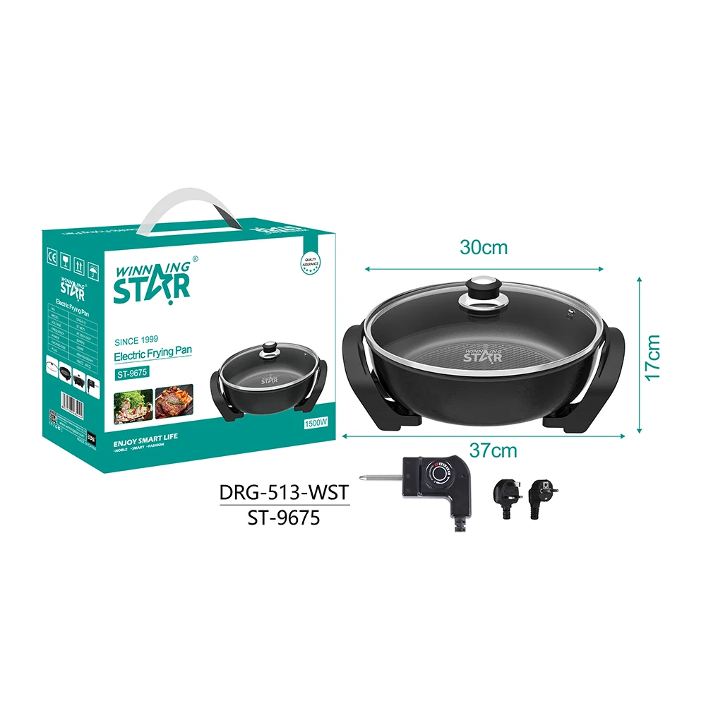Winning Star 1500w Nonstick Electric Skillets St-9675 Die Casting ...