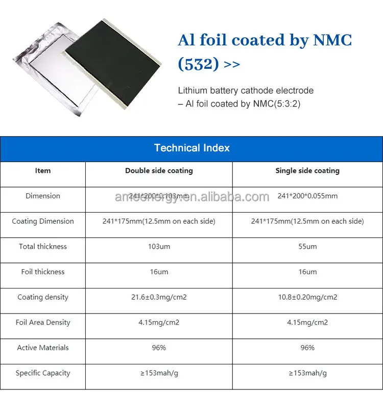 Lithium Ion Battery Cathode Electrode Sheet LFP Lifepo4