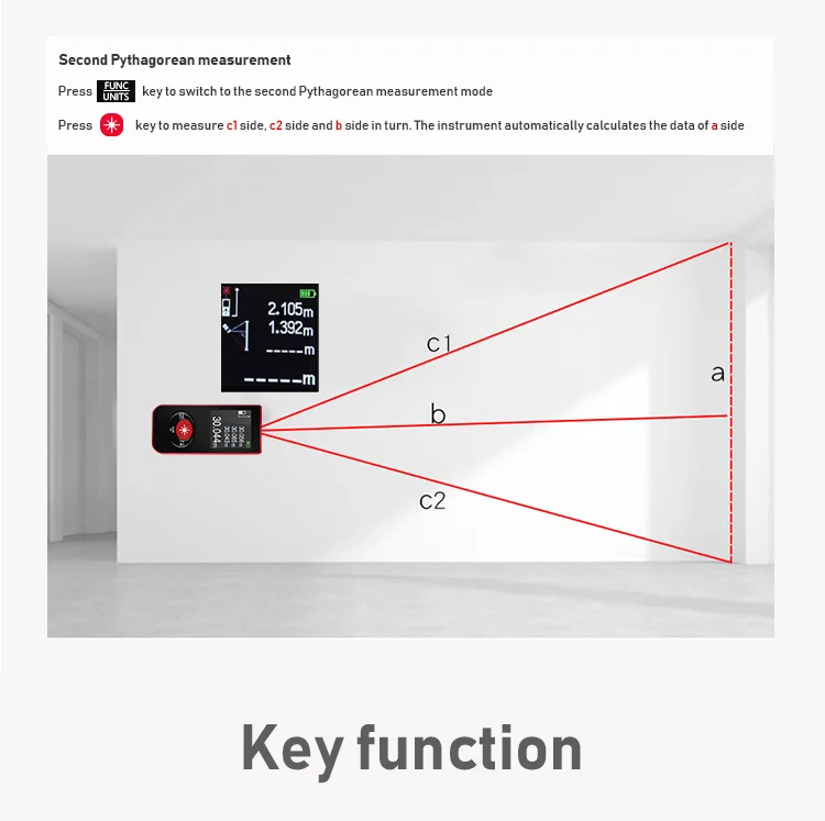 Small Rechargeable Laser Measure Distance Meter Digital Laser ...