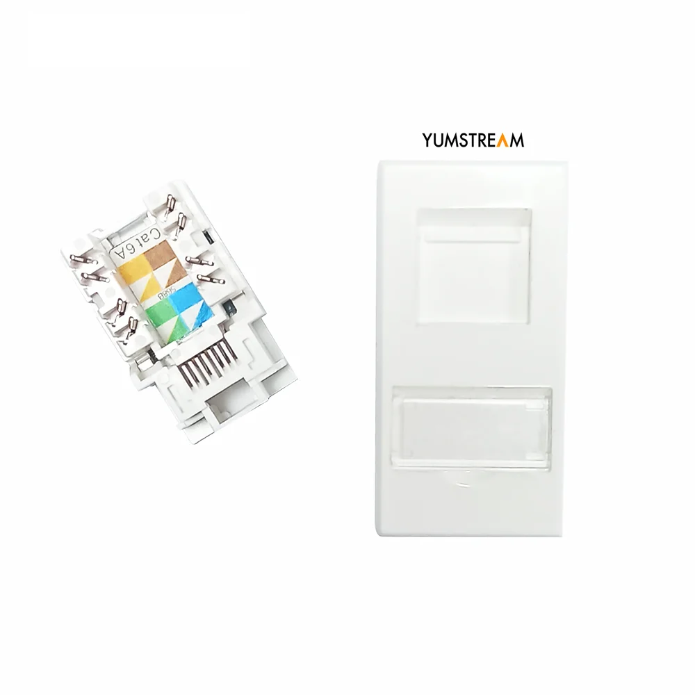 Utp Unshielded 8p8c T568a/t568b Network Module 90 Degree Rj45 Cat6a ...