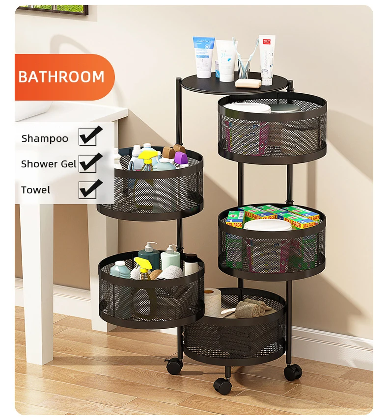 5 Tier Kitchen Rotating Shelf - Efficient Storage Solution