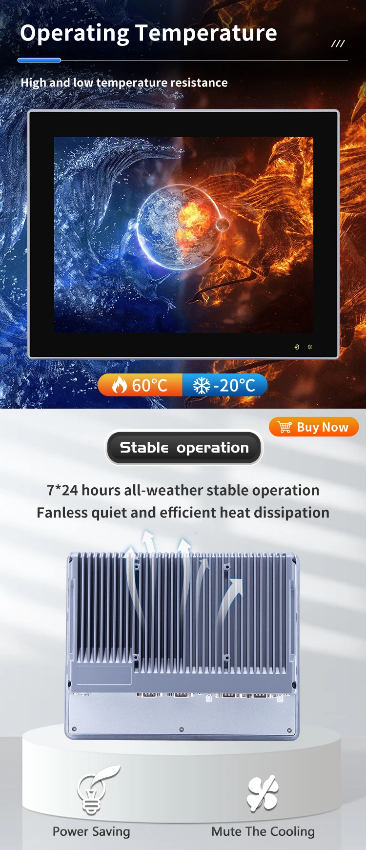 Qiyang Iec En60945 Ship Yacht Sailing Embedded Fanless Android Industrial Rugged Pc Tablet Ip65 ...