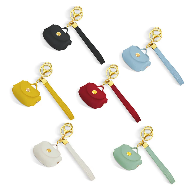 High Quality PU Leather Key Chains Bag Keychain Storage Headphone Coin ...