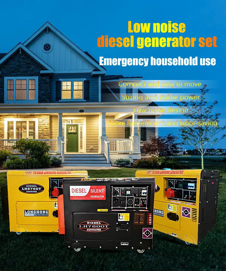 Generators for Home 3kw 4KW 5kva Small Silent diesel Engine Forced air ...