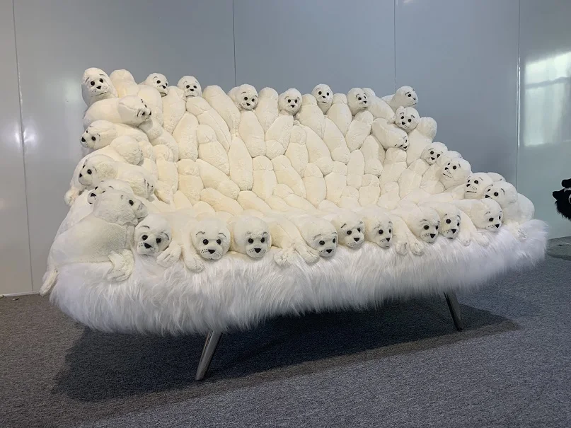 Modern Luxury Hotel Apartment Office Furniture White Dog Animal Design ...