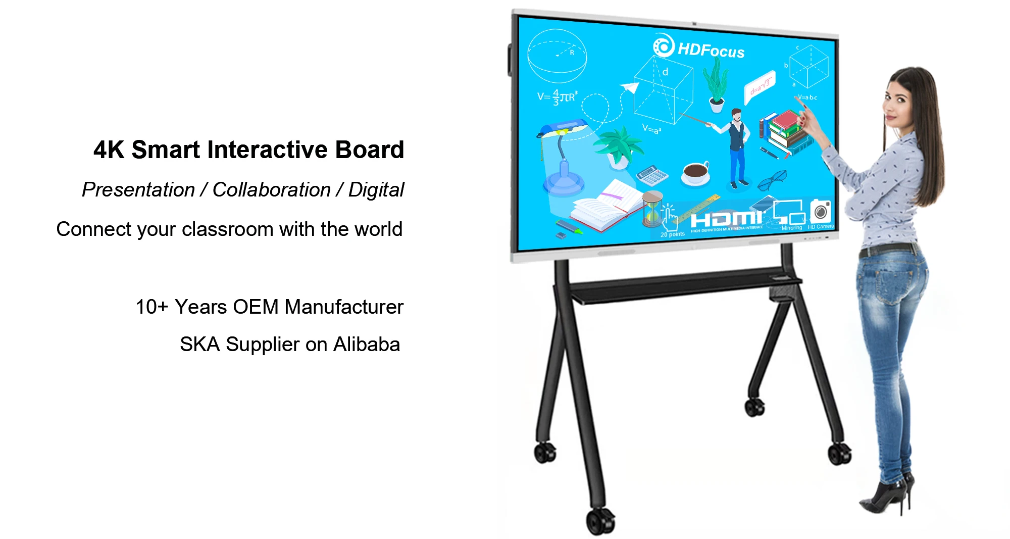 Black China Custom Digital Electric Interactive Smart White Boards ...