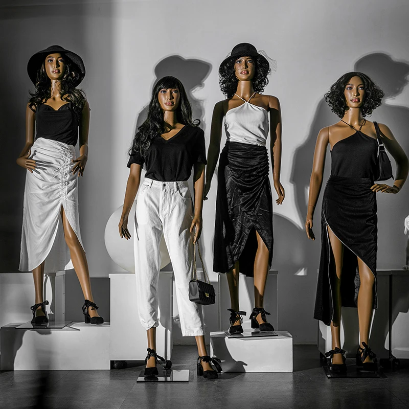 Realistic African Skin Color Mannequins for Clothing Displays