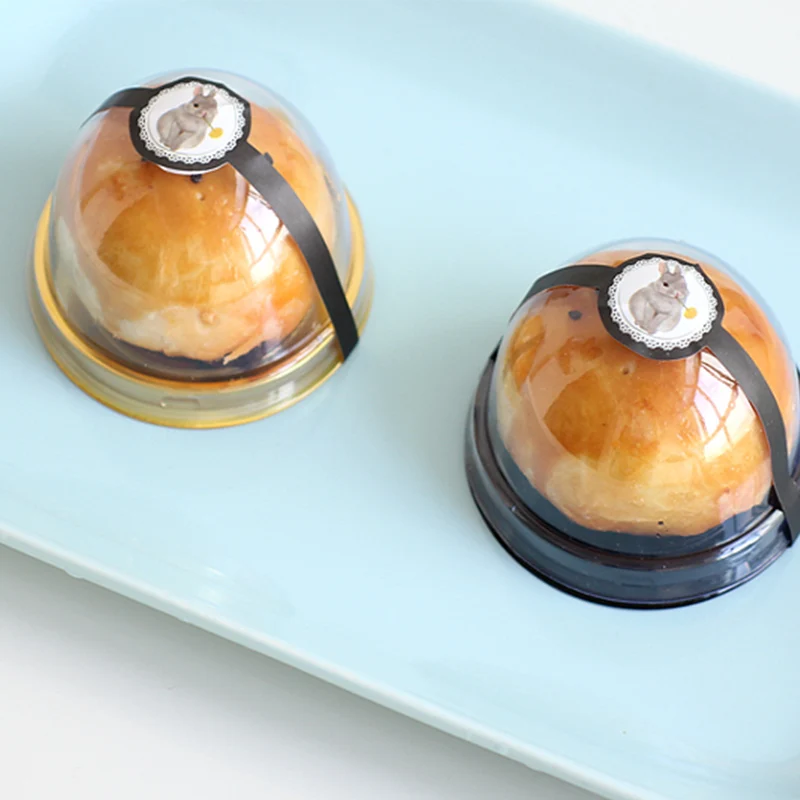 Round Plastic Container With Lid Pastries Packaging Cake Container ...