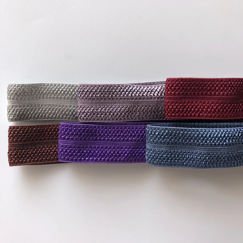 1.5cm Snake Pattern Elastic Edging Tape Nylon Folded Elastic Down ...