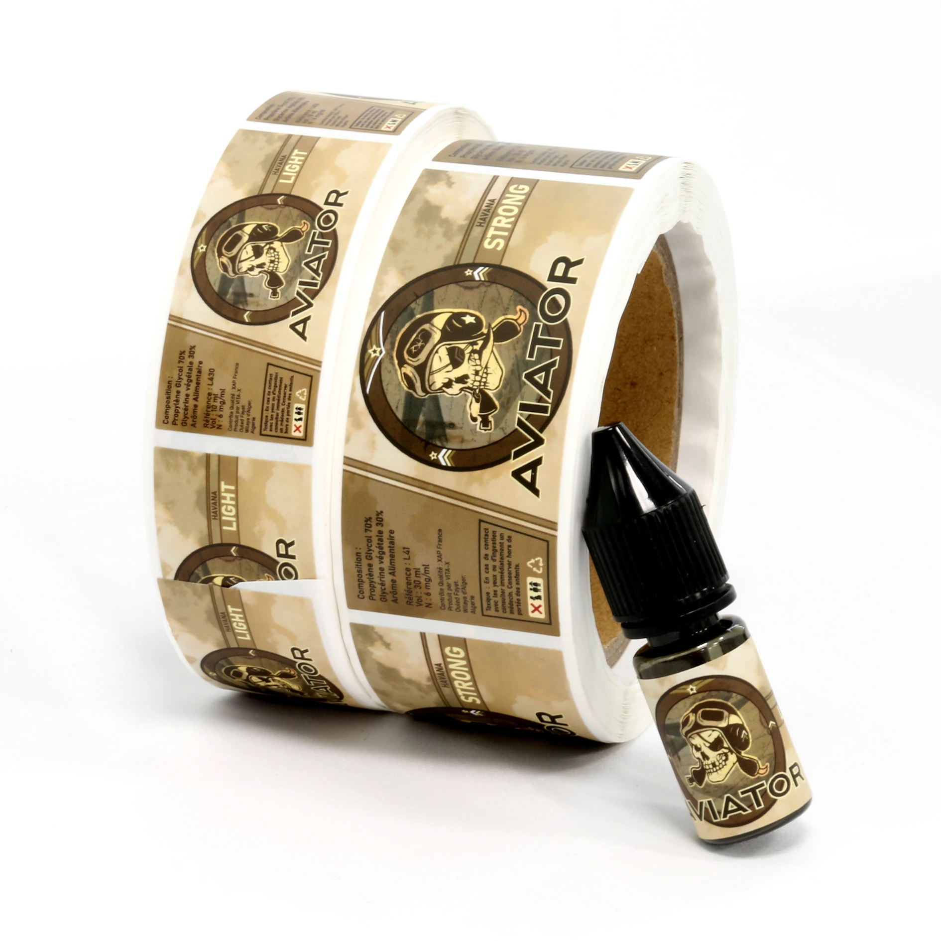 Custom Vinyl Adhesive Logo Sticker Paper Custom Printing Cosmetic 30ml ...