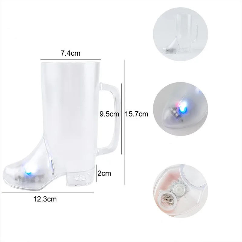 LED Light up 16 oz Plastic Cowboy Boot Drinking Glass Cup for Birthdays ...