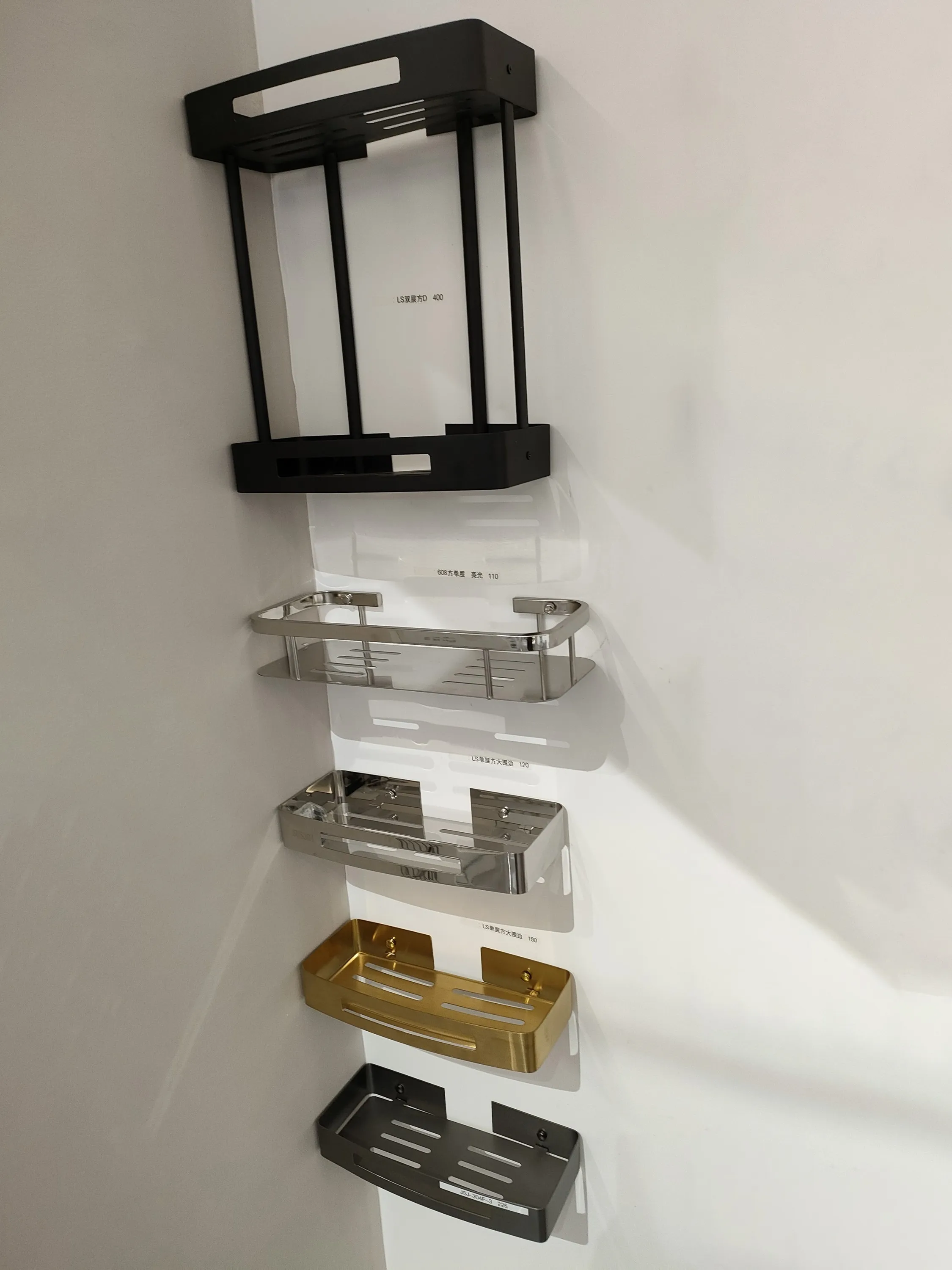 Clasikal 304 Stainless Steel Wall Mounted Shower Rack,Single Or Double ...