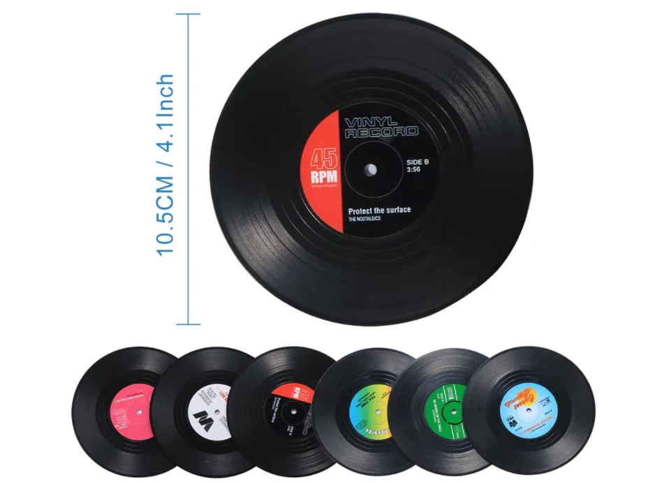 Wholesale Vintage Vinyl Record CD Coaster - Reusable & Personalized
