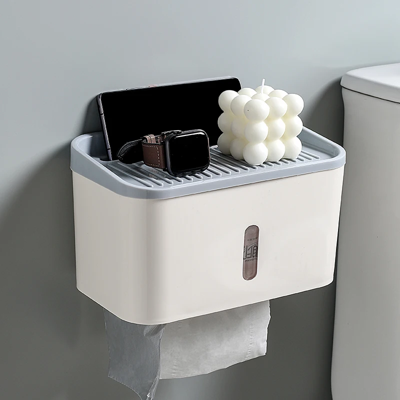 Waterproof Plastic Toilet Tissue Box Toilet Paper Roll Holder Tissue ...