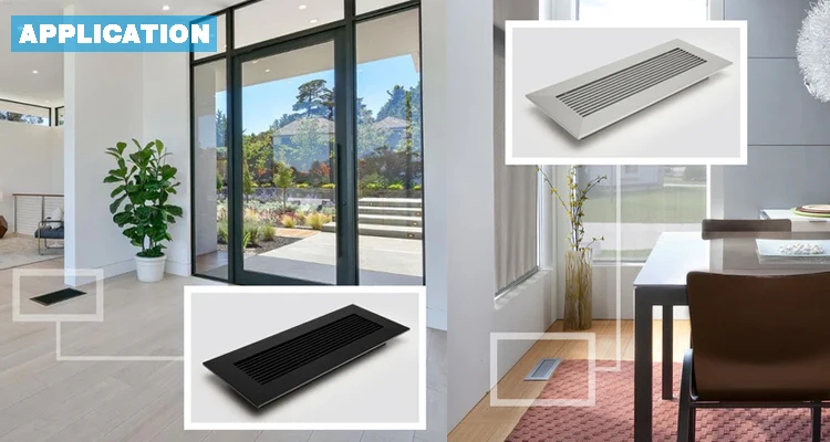 Custom Modern Floor Air Vent Grille Covers by Vairtech