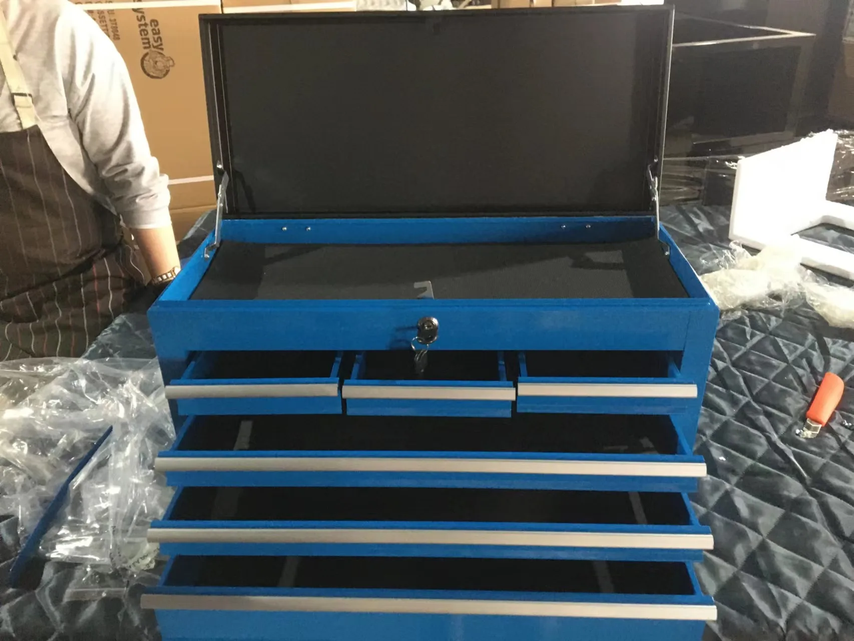 Heavy-duty Metal Tool Trolley With 8 Drawers For Garage Warehouse ...