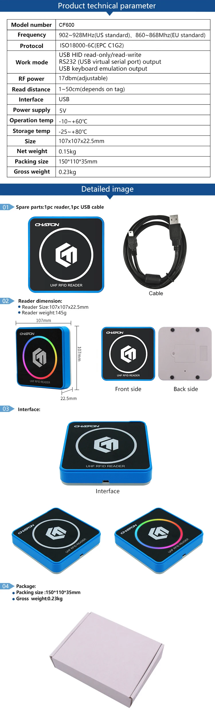 Chafon 무료 소프트웨어 Cf600 Uhf Rfid 데스크탑 리더 라이터 Usb 인터페이스 - Buy Uhf Rfid 리더기 ...