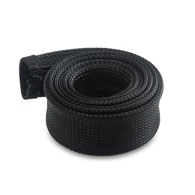 Jas Cable Protective Management Zipper Cable Sleeve Braided Wrap Wire ...