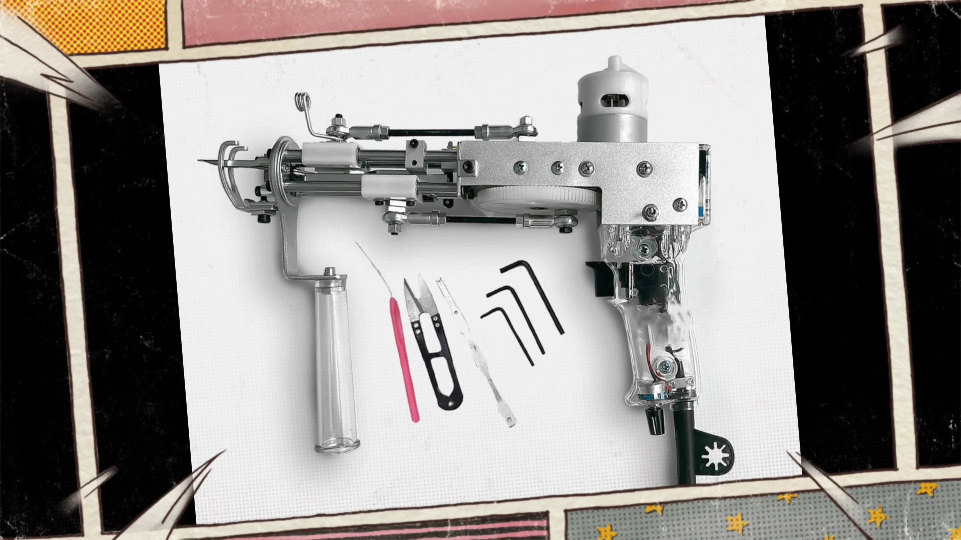 Transparent Colour Tufting Gun Machines Height Adjustable Ak-1 Cut Pile ...