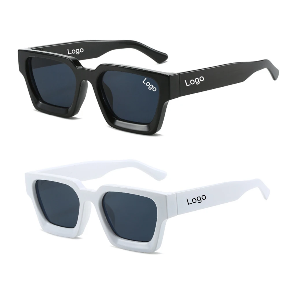 designer custom square sunglasses logo women classic retro shades sun ...