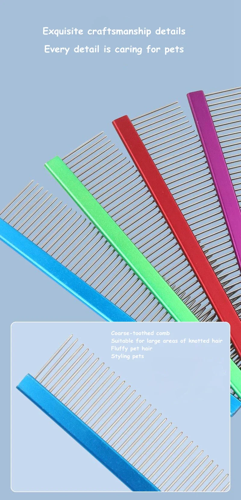 Stainless Steel Professional Groomer Comb For Dogs & Cats - Oem