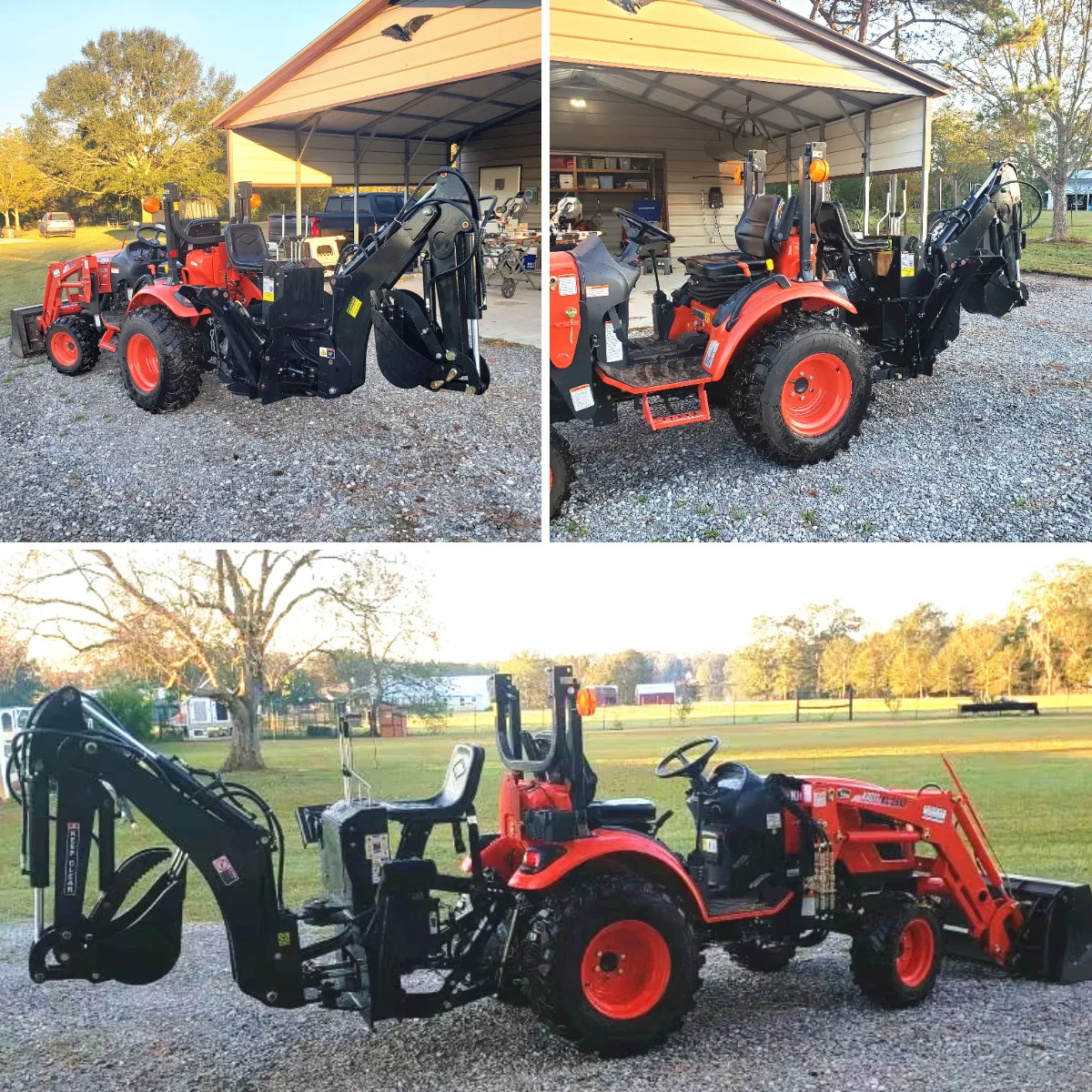3 Point Hitch PTO Driven Mini Tractor Backhoe Attachments