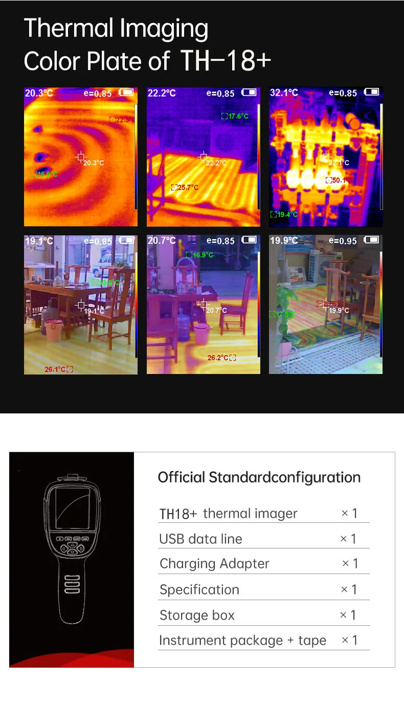 Ht-18 Plus 2023 New Thermal Imaging Camera For Water Pipe Leak And ...