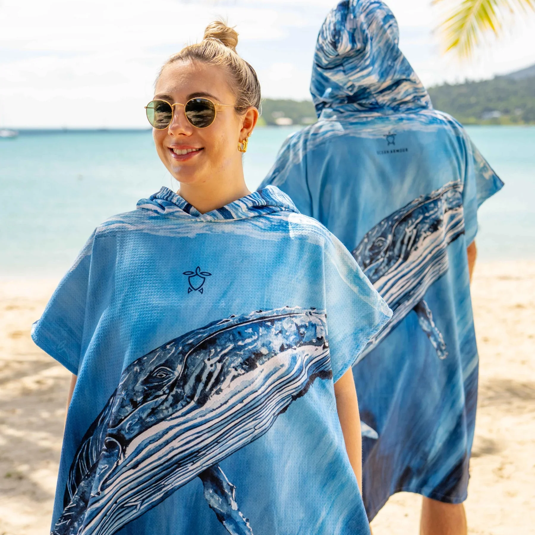 Surf Poncho Changing Robe with Hood Quick Dry Microfiber Wetsuit ...