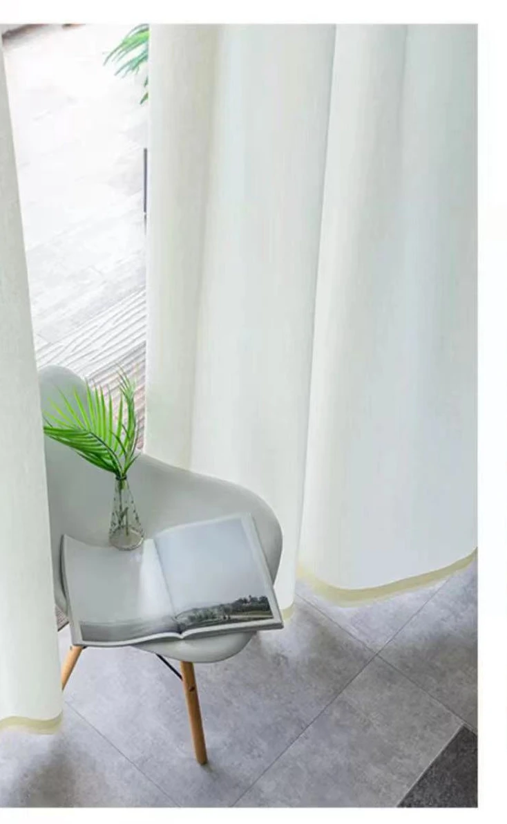 Factory Supply Linen Style Transparent Sheer Voile Curtain Fabric For ...