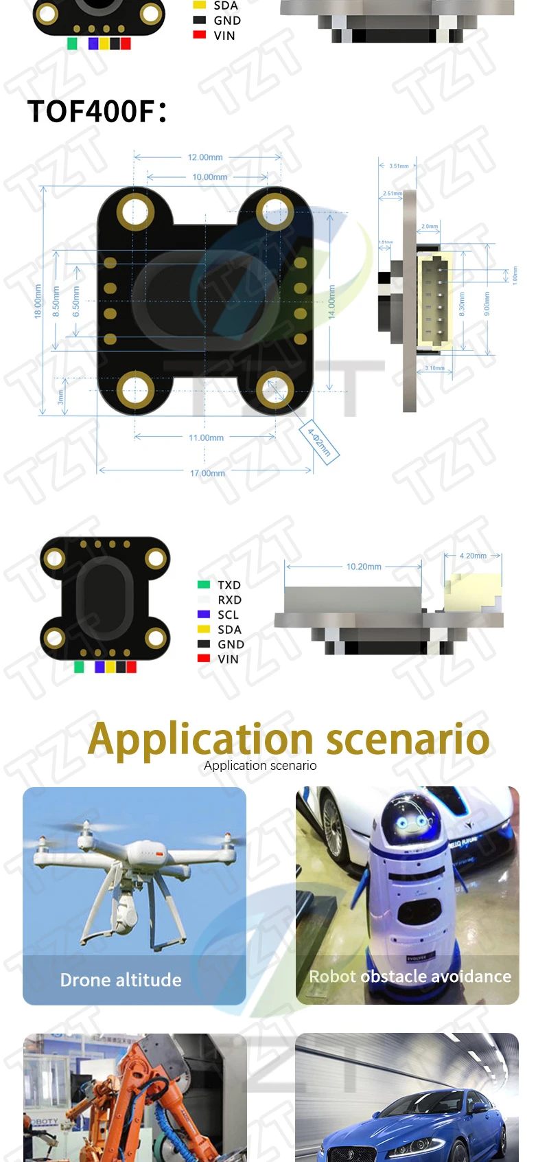 Vl6180 Vl53l0 Vl53l1 Time-of-flight (tof) Laser Ranging Built-in Mcu ...