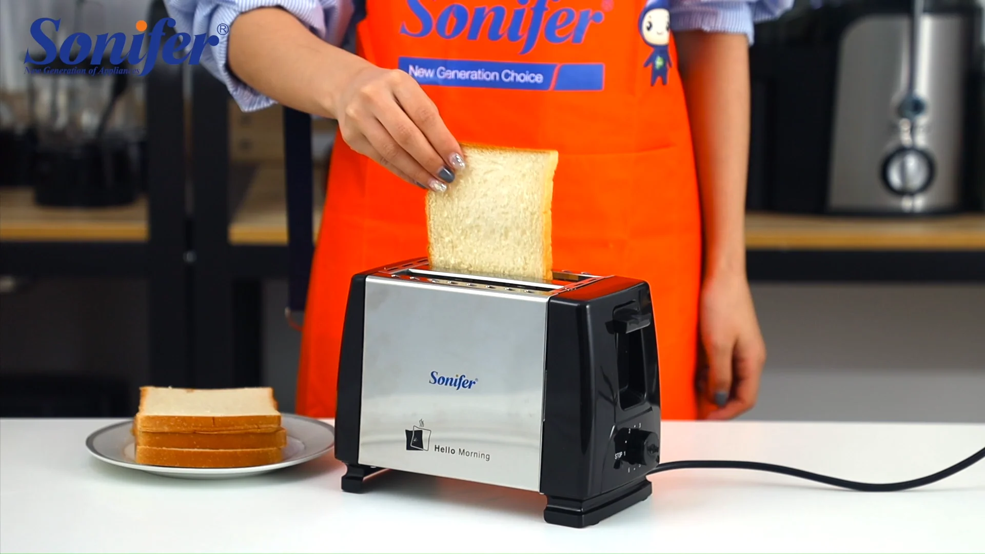 Sonifer Sf-6007 Kitchen Cheapest Smart Pop Up Vertical Electric 2 Slice ...