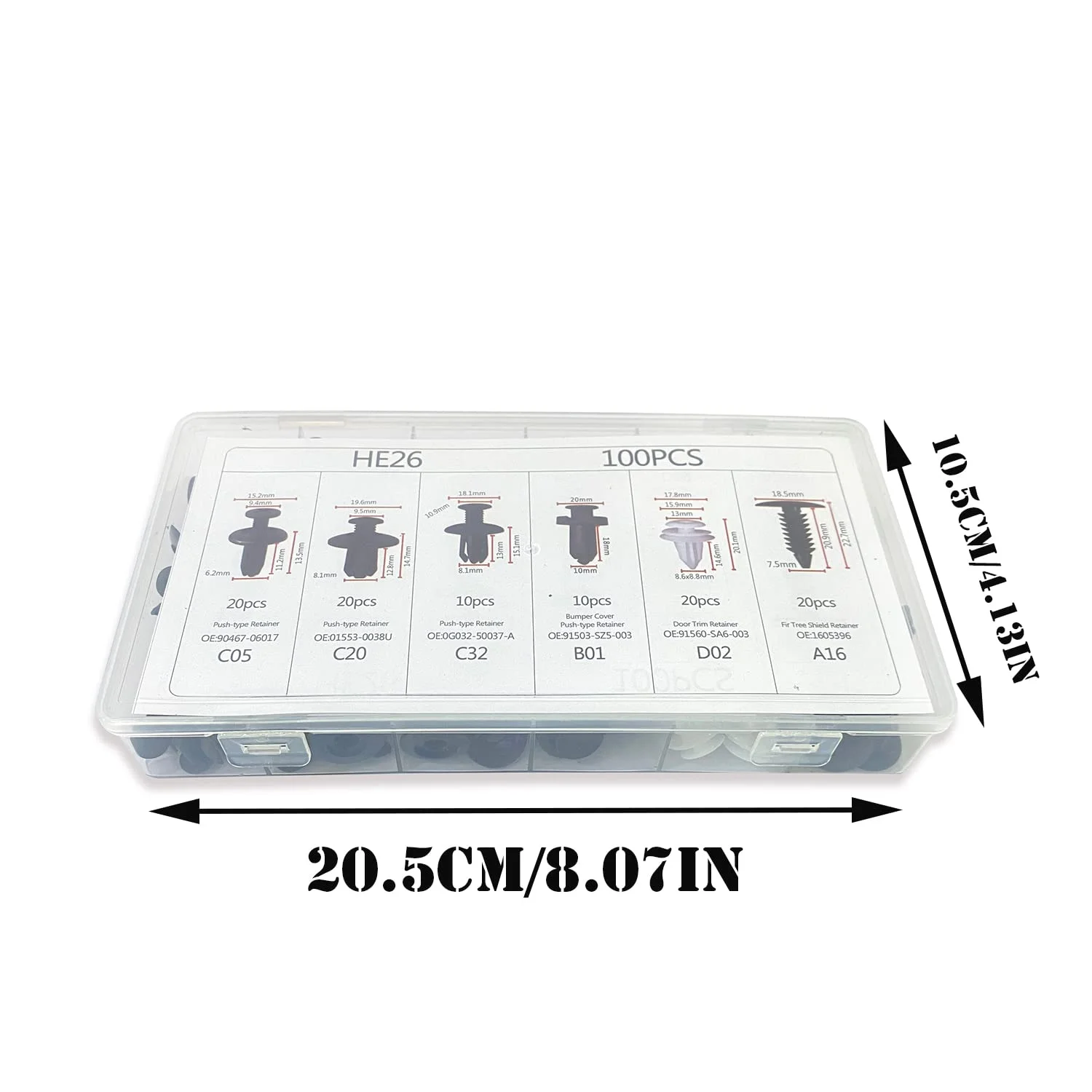 OEM C0013 - 100pcs Mixed Car Auto Fastener Clip Body Kit