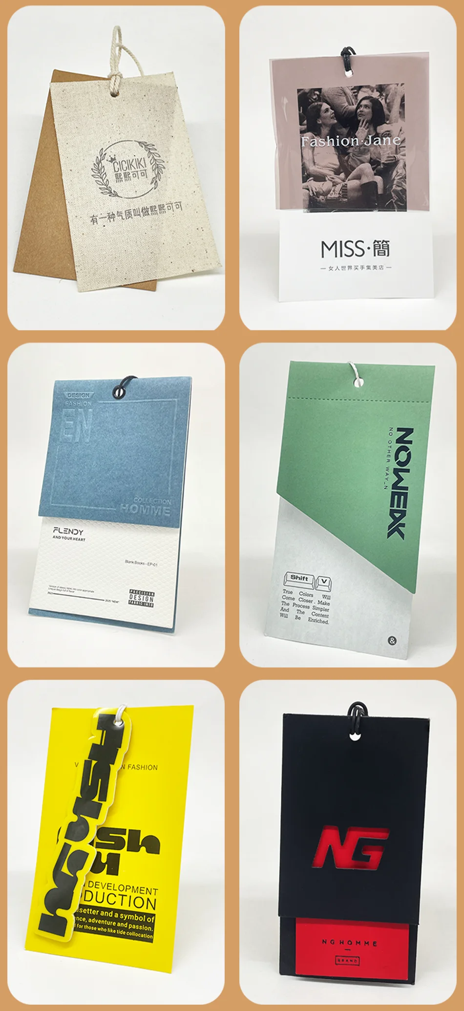 Customized Hang Tag Logo Embossed Matte Finishing Luxury