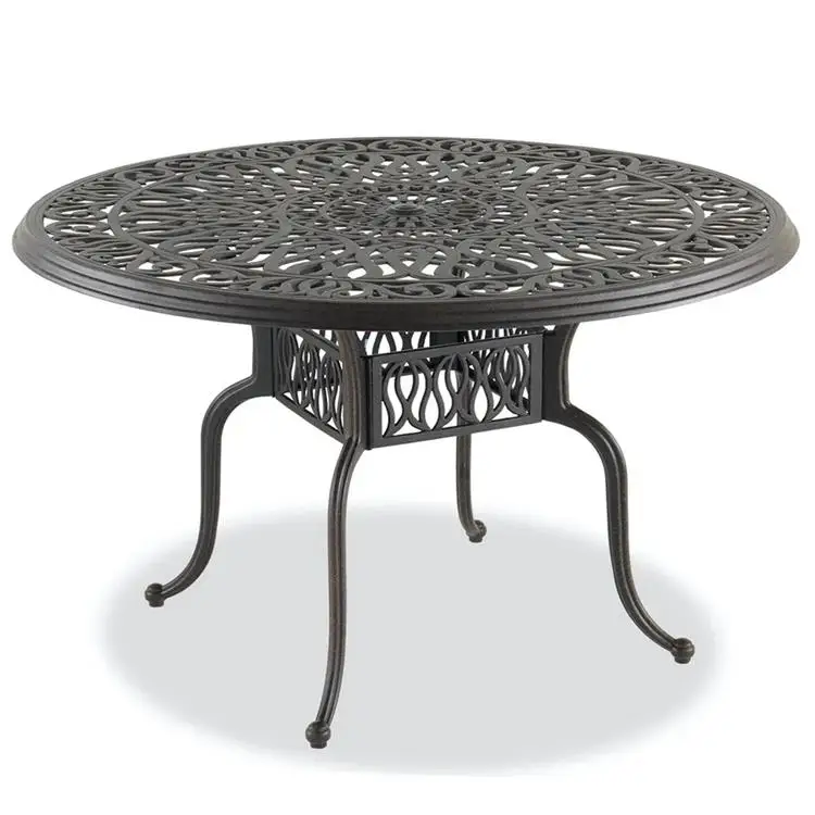 Modern Round Cast Aluminum Dining Table For Outdoor Dining Kitchen ...