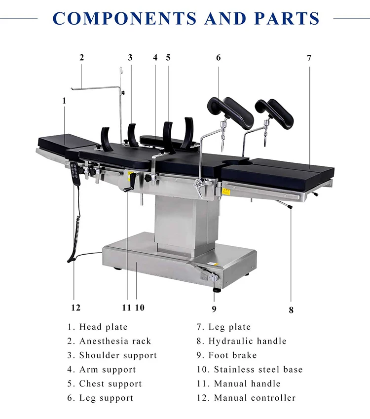 Snmot5200 Medical Surgery Surgical Table For C Arm Manual Surgical ...