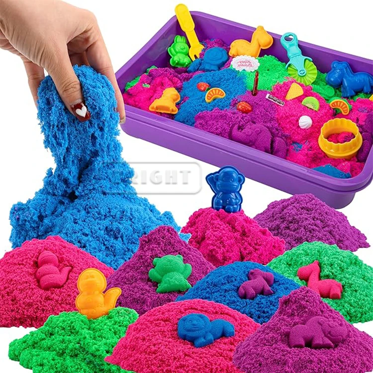 Colorful Self-Adhesive Sensory Sandbox Toys Fun Playdough Slime ...