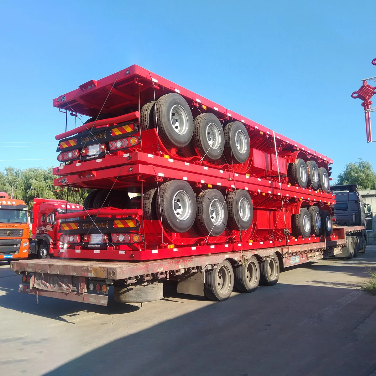 Chengda Customization 20ft 40ft Container Trailer 3 Axles